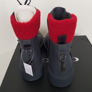 Shoes | Coach Rubber Boots With Insert Sock | Poshmark